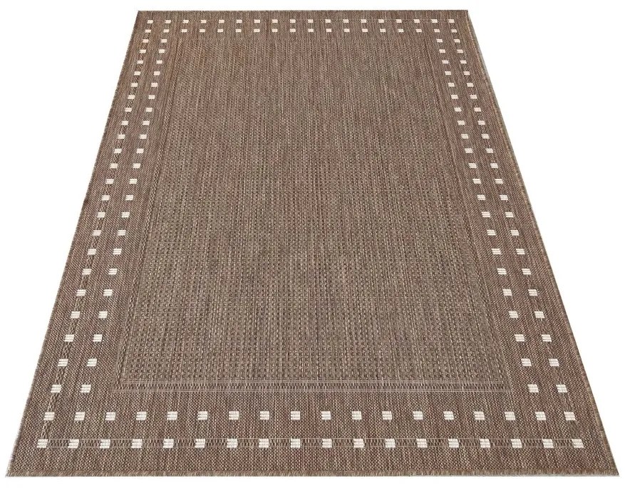 Kusový koberec sysalový oboustranný ZARA 11 Hnědý Rozměr: 80x150 cm