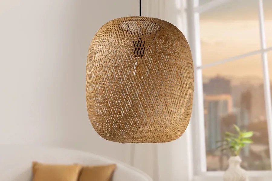 Designové závěsné svítidlo Lorelei 48 cm bambus
