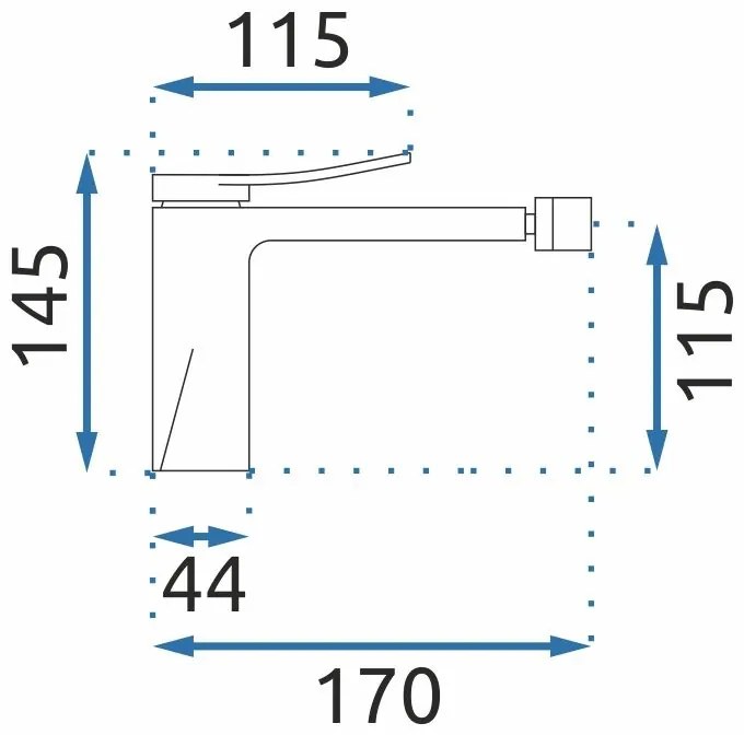 Bidetová baterie REA SOUL černá mat