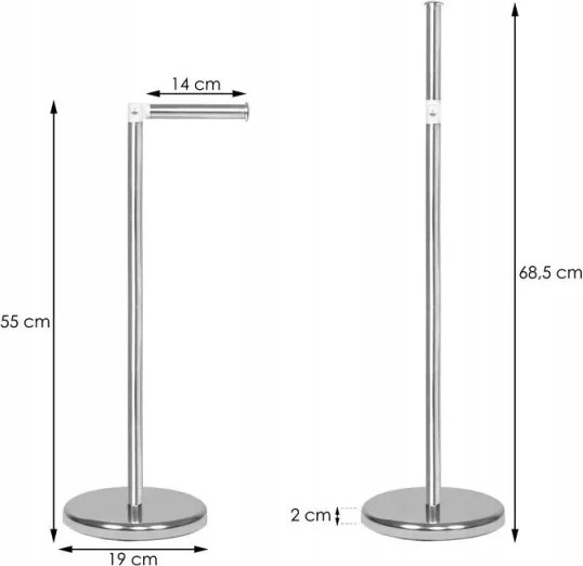 Držák se zásobníkem na toaletní papír SPRINGOS TS0001 chrom