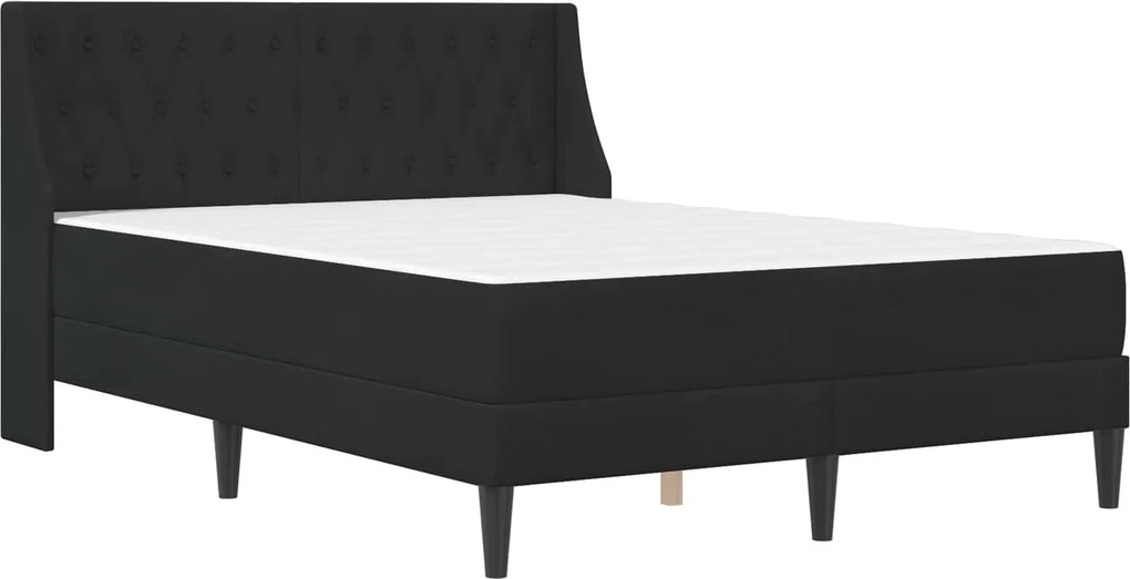 Rám postele s matrací s matrací s čelo Černý 180 x 200 cm samet 3414817