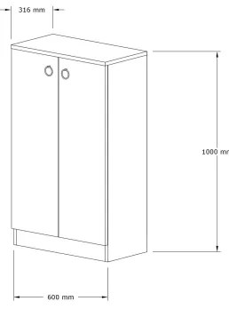 Botník DEFNE 100x60 cm béžová