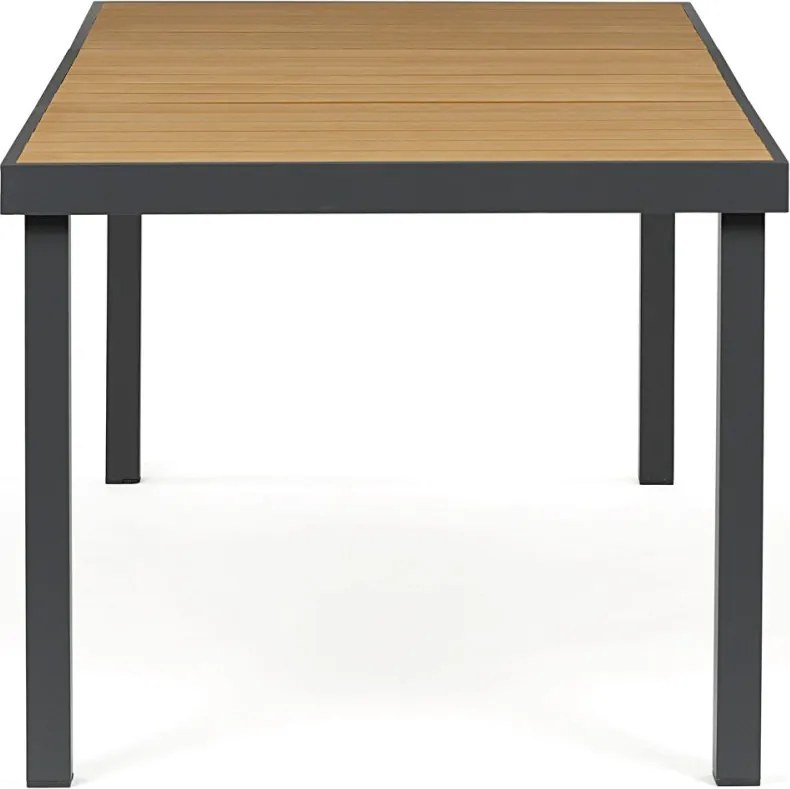 Zahradní stůl 190x90cm AZT-W1408 GREY, hliník, polywood, šedá