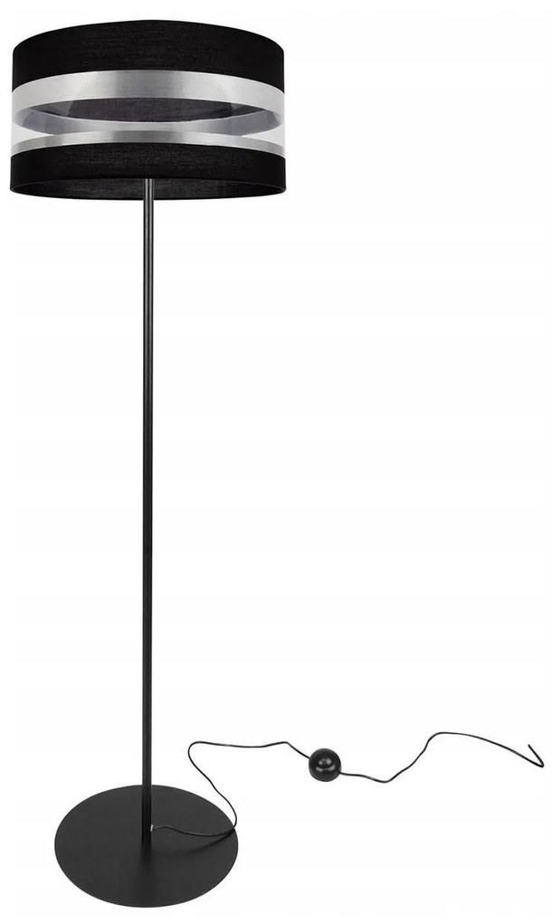 Podlahová lampa INTENSE CHROME, 1x textilní stínítko (výběr ze 6 barev), (výběr ze 3 barev konstrukce), (fi 40cm), O