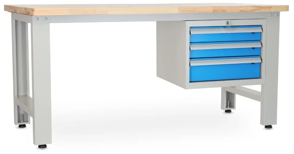 Dílenský stůl Solid OAK-03, 180 cm, závěsný box, dub