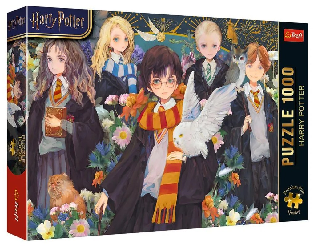 Puzzle Premium Plus: Harry Potter 1000 dílků 68,3x48cm v krabici 40x27x6cm