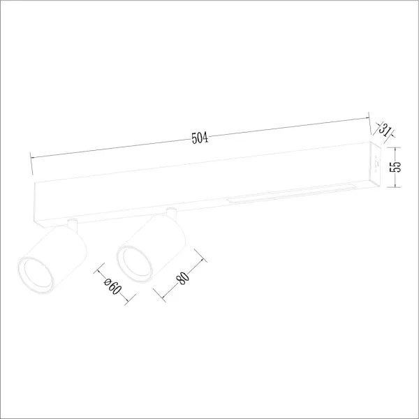 LED Bodové svítidlo MAGNET LED/5W/230V + 2xGU10/60W 3000/4000K bílá