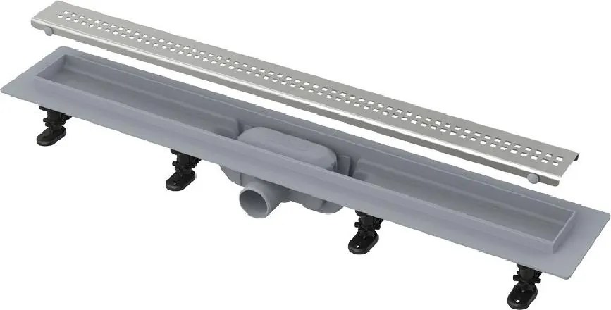 Alca - Sprchový žlab Simple 75 cm, s okrajem pro perforovaný rošt, včetně roštu, nerez mat APZ9-750M