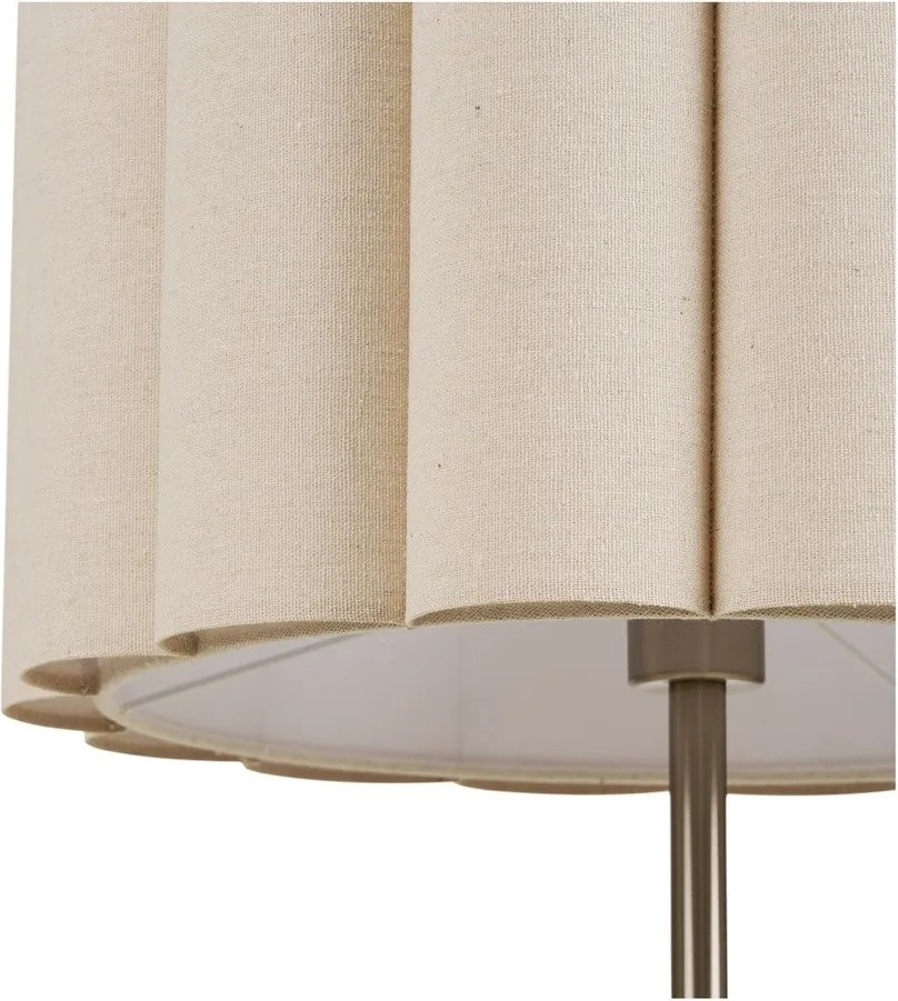 Béžová/ve stříbrné barvě lněná stojací lampa (výška 150 cm) Wattom – House Nordic