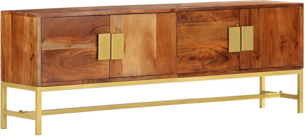 TV stolek Mendel - masivní akciové dřevo | 140x30x50 cm