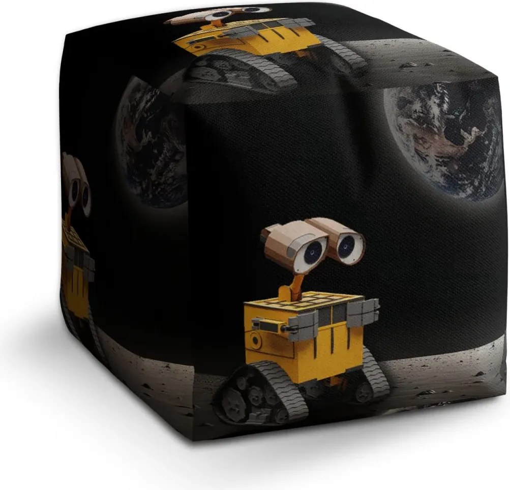 Sablio Taburet Cube Wall-E robot Měsíc - 50x50x50 cm