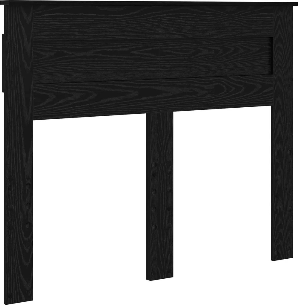 Rám postele s čelo Černá 135 x 190 cm Masivní borové dřevo 3409768