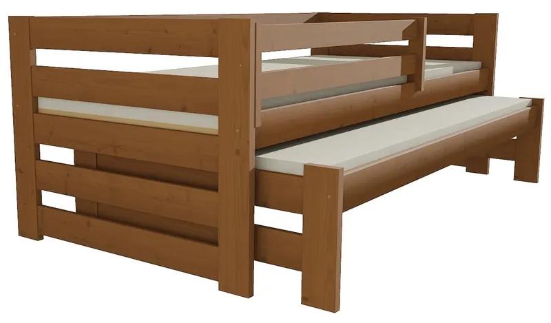 Vomaks Dětská postel s výsuvnou přistýlkou DPV 007 90 x 190 cm netransparentní barva růžová