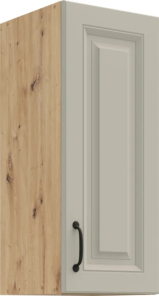 STILO ac | horní skříňka 30 G-72 1F s policemi | 30 cm | UNI dvířka | artisan/světle šedá