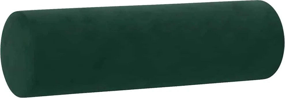 2místná pohovka s polštáři tmavě zelená 140 cm samet 3200883