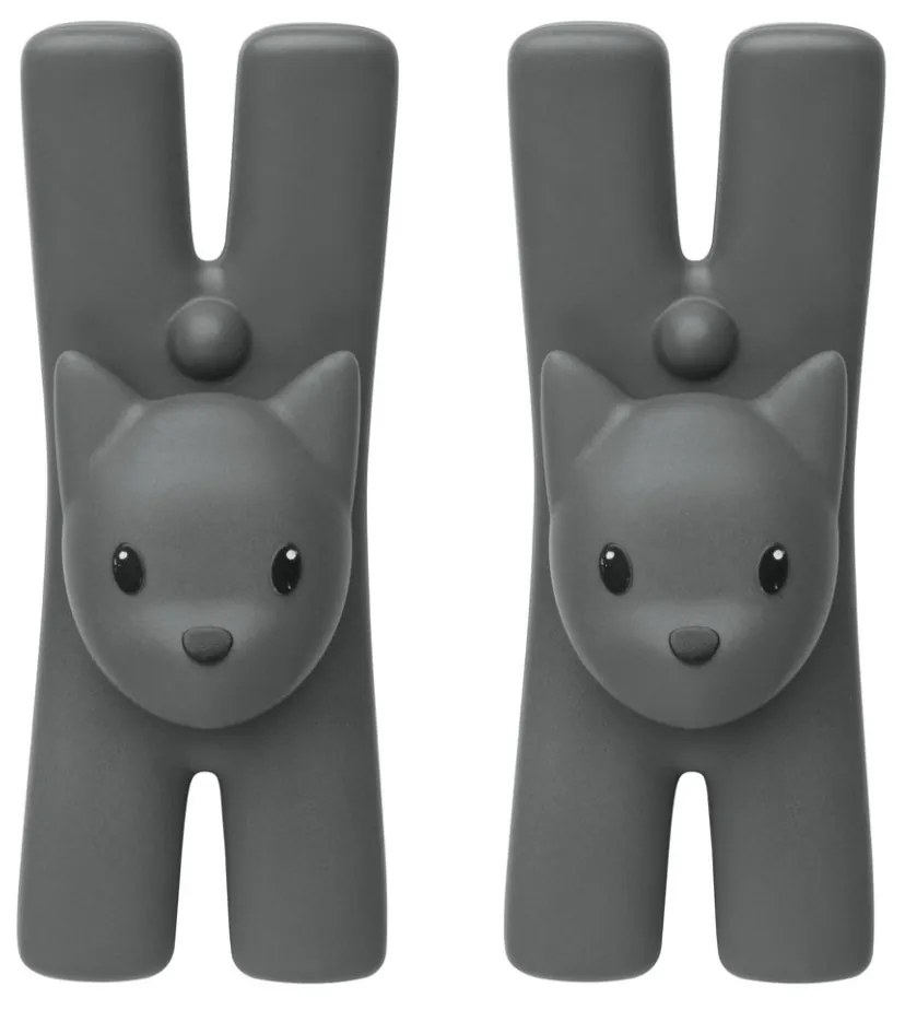 Klipy s magnetem Lampo Anthracite - set 2 ks Alessi