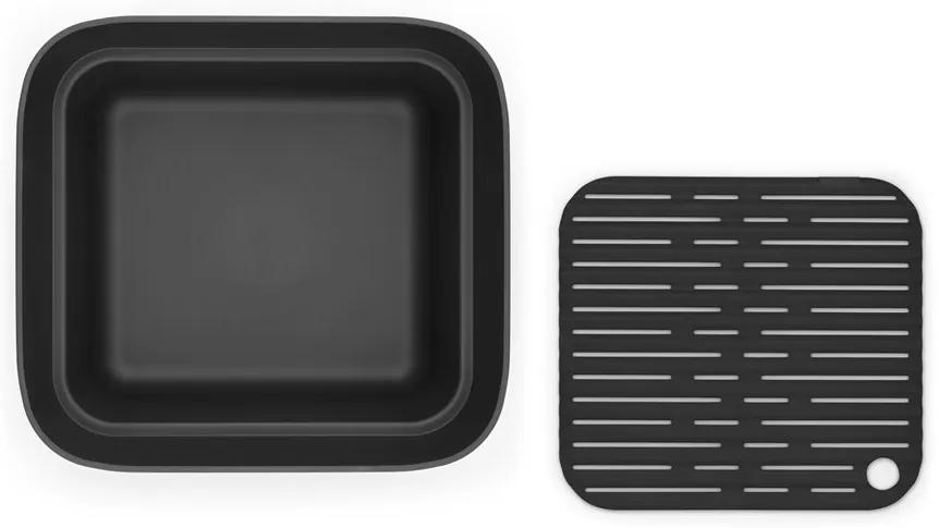 Brabantia SINK SIDE Mísa na mytí nádobí s odkapávačem 37,4x34,4x16,1 cm - tmavá šedá