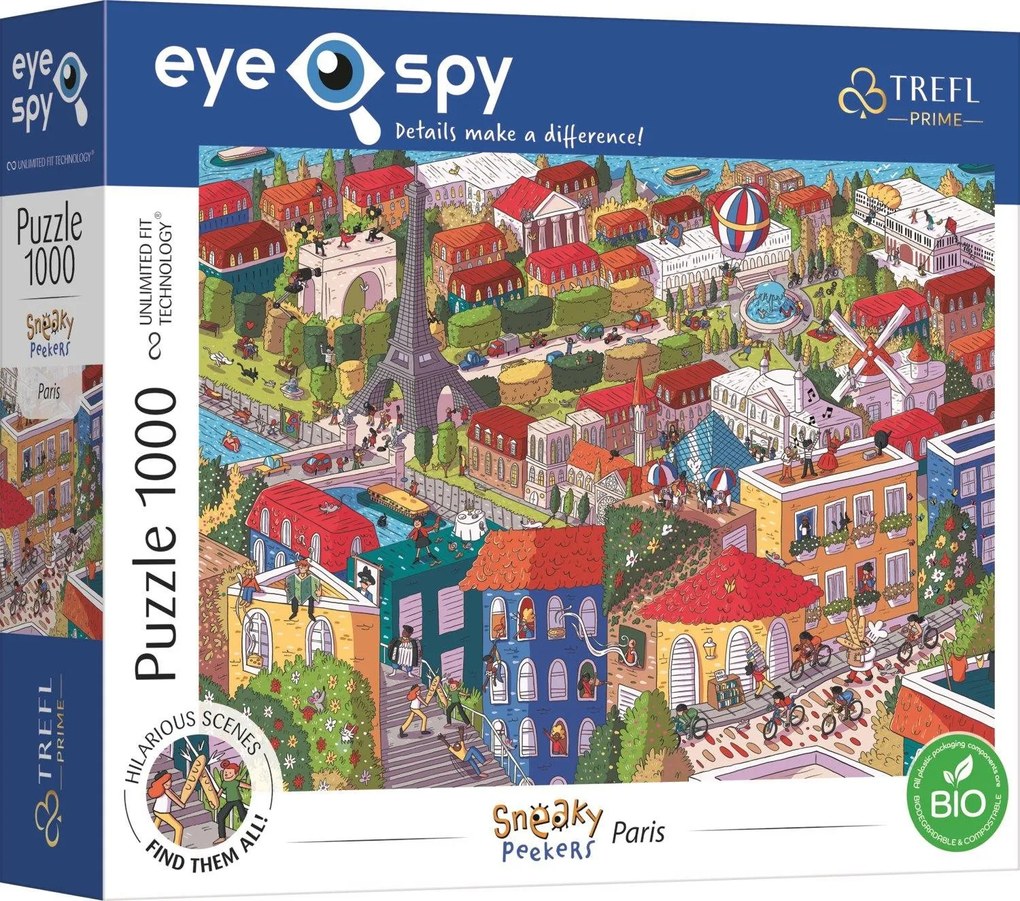 Puzzle trefl puzzle uft eye-spy sneaky peekers: paříž 1000 dílků