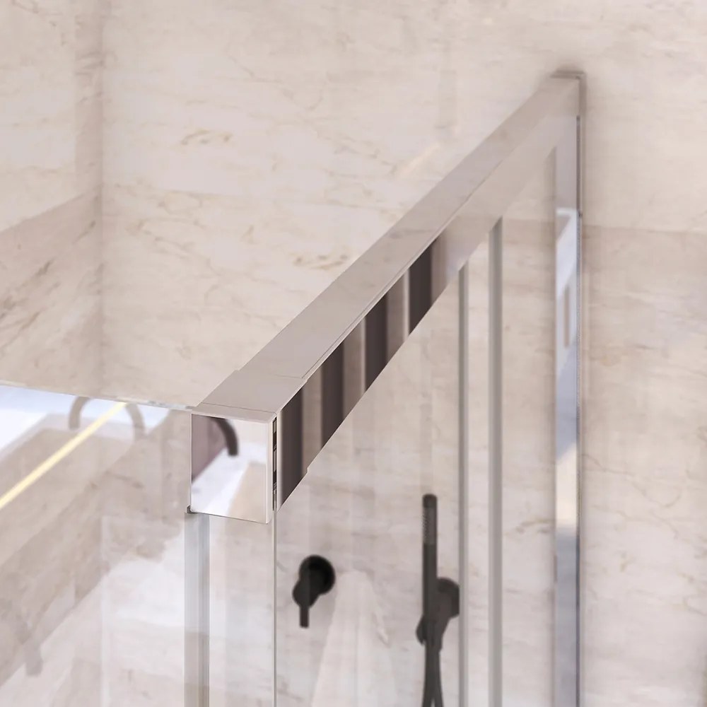 MI D2L/R + MI FX2 2050 mm Viz technická specifikace Transparent O 1300 × 800 Černý elox Pravé dveře 1300 800 MI D2R/1300_MI FX2/800_cer