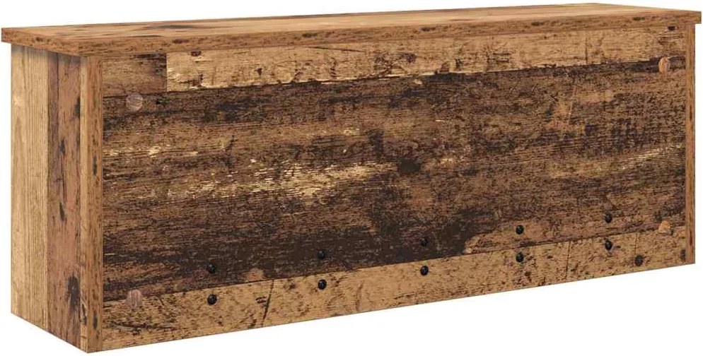 věšák, nástěnný, s dvířky, háčky, kompozitní dřevo, 30x80x20 cm, staré dřevo, Dekorino TK20260024