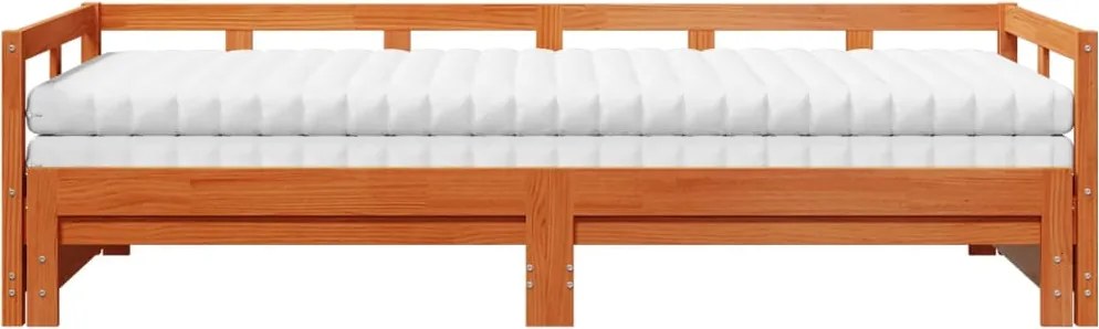 Válenda s přistýlkou a matracemi voskově hnědá 80x200 cm 3321040