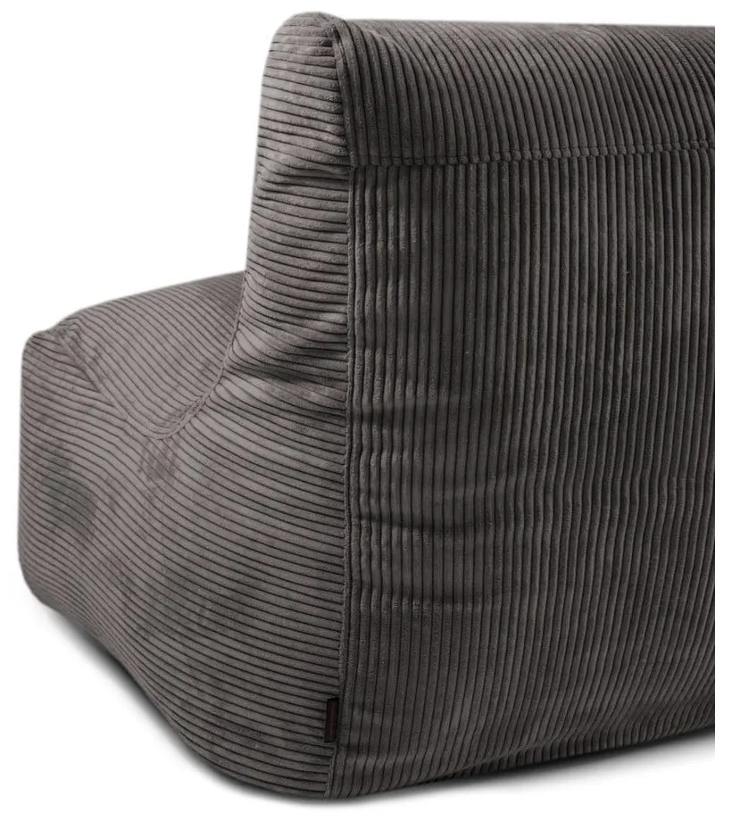 Černý manšestrový sedací vak Sofa Seat Lounge – SLOWDOWN