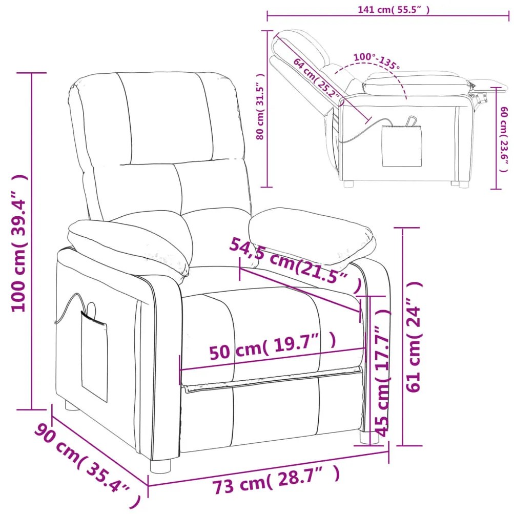 vidaXL Marketos Elektrické polohovací křeslo tmavě šedé textil