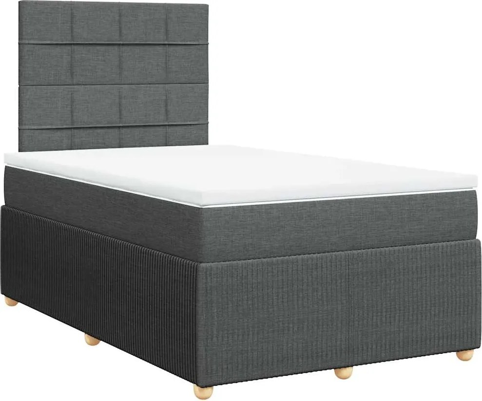 Box spring postel s matrací tmavě šedá 120x190 cm textil 3291996