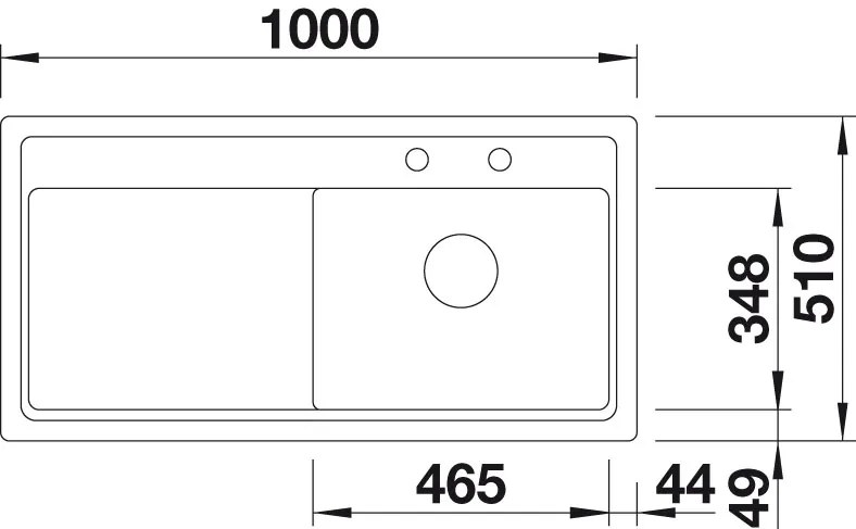 Blanco ZENAR XL 6 S InFino Keramika magnolie lesklá dřez vlevo s excentrem