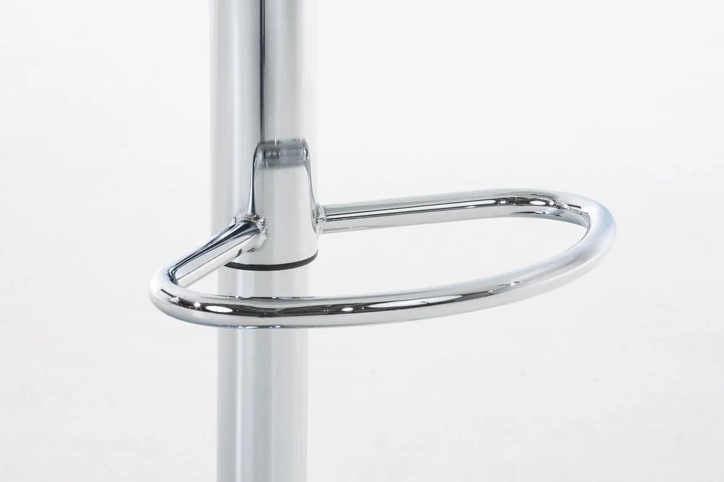 Sada 2 barových židlí Hoover plast chromovaná konstrukce – bílá