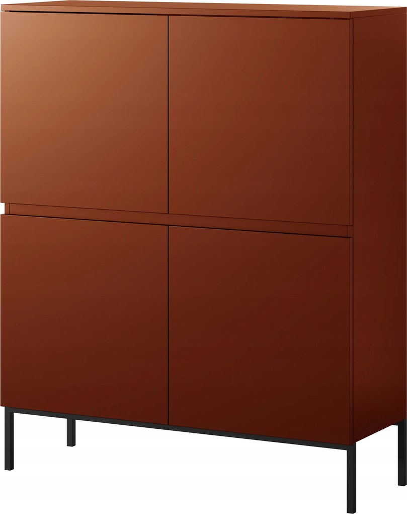 Vysoká komoda Bemmi 100 cm cihlová