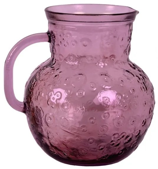 Růžový džbán z recyklovaného skla Ego Dekor Flora, 2,3 l