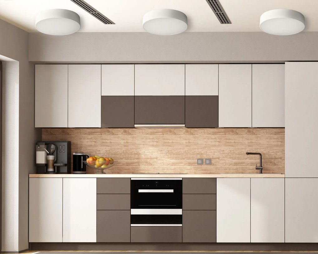 Toolight - Stropní svítidlo 30 cm kulaté 3xE27 60W app641-2c, bílá, OSW-00089