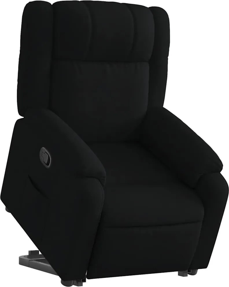 Zvedací polohovací křeslo černé textil 3205204