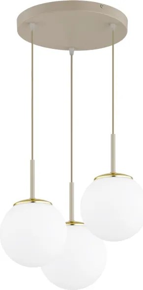 Brilagi - Lustr na lanku MILO ECRU 3xE27/60W/230V béžová/zlatá
