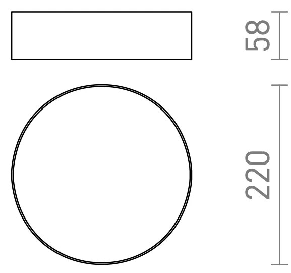 Rendl R13844 stropní LED svítidlo LARISA R 22 DIMM, bílé, 230V, 20W, 3000K, ø22cm