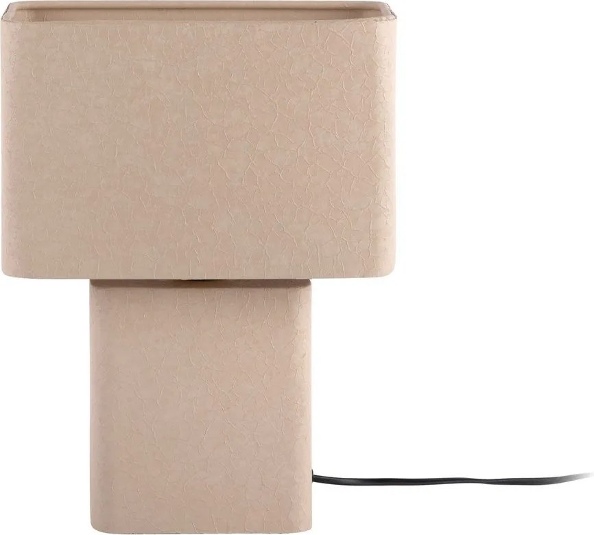 Béžová kovová stolní lampa (výška 33 cm) Boaz Recto – Leitmotiv