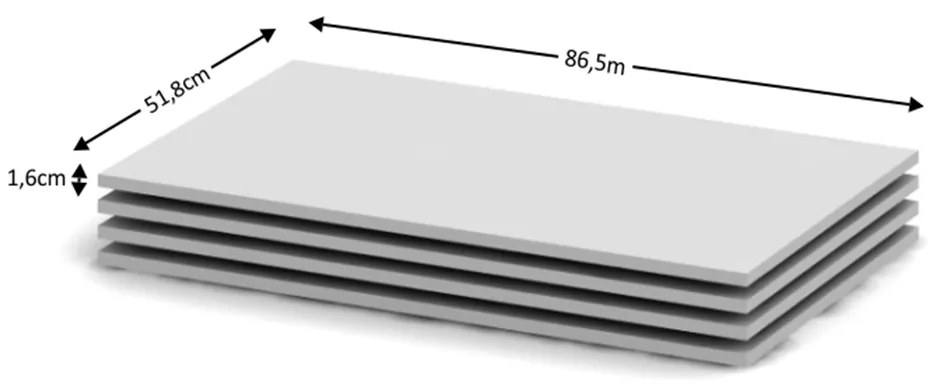 Kondela Police 4 ks, bílá, 86,8x51,8, BETTY 2
