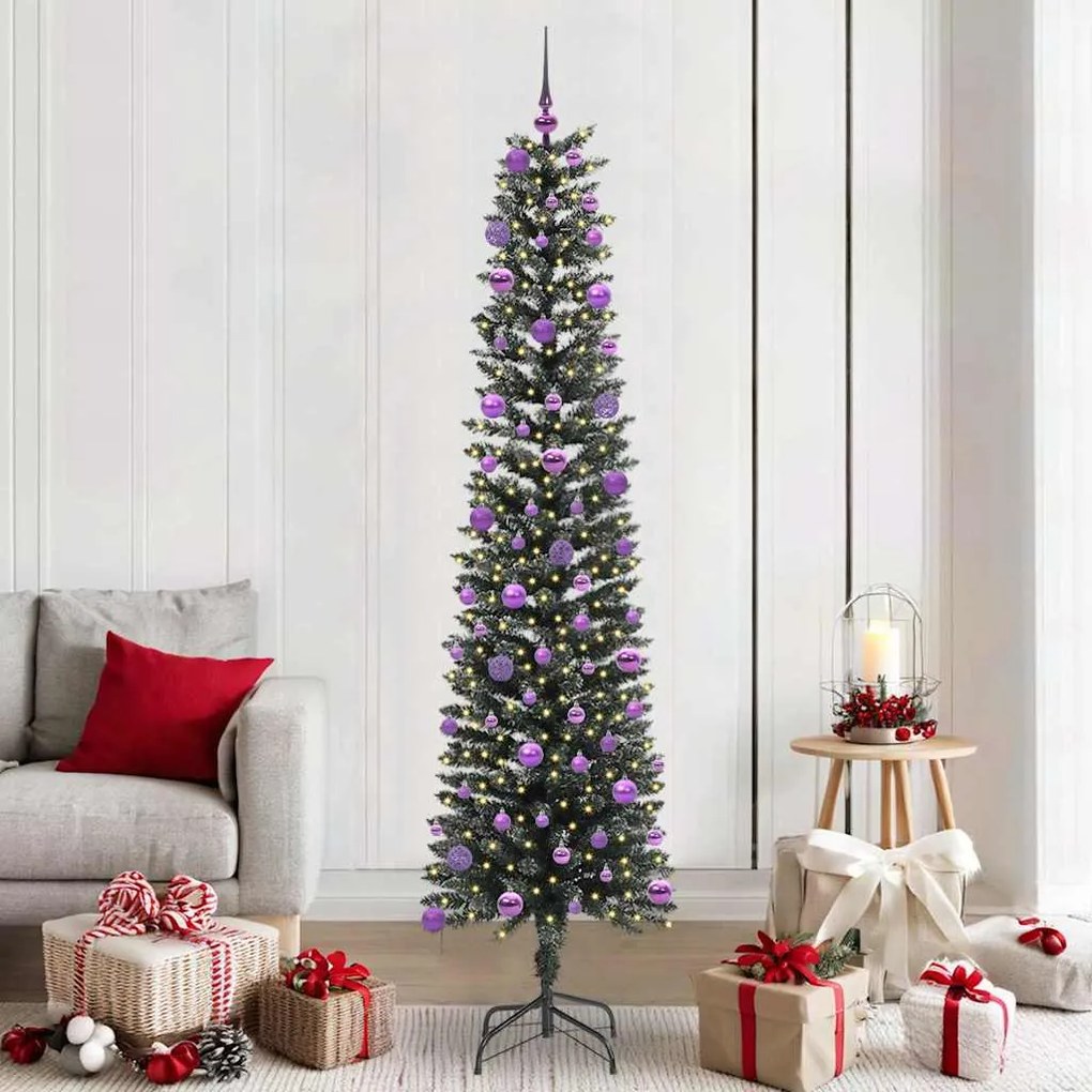 Umělý vánoční stromeček Zelená 210 cm PVC, plast a ocel 3395958