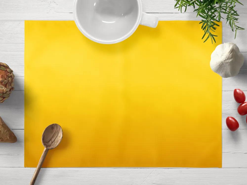 Biante Saténové prostírání na stůl polyesterový Satén LUX-L041 Kanárkově žluté 35x45 cm