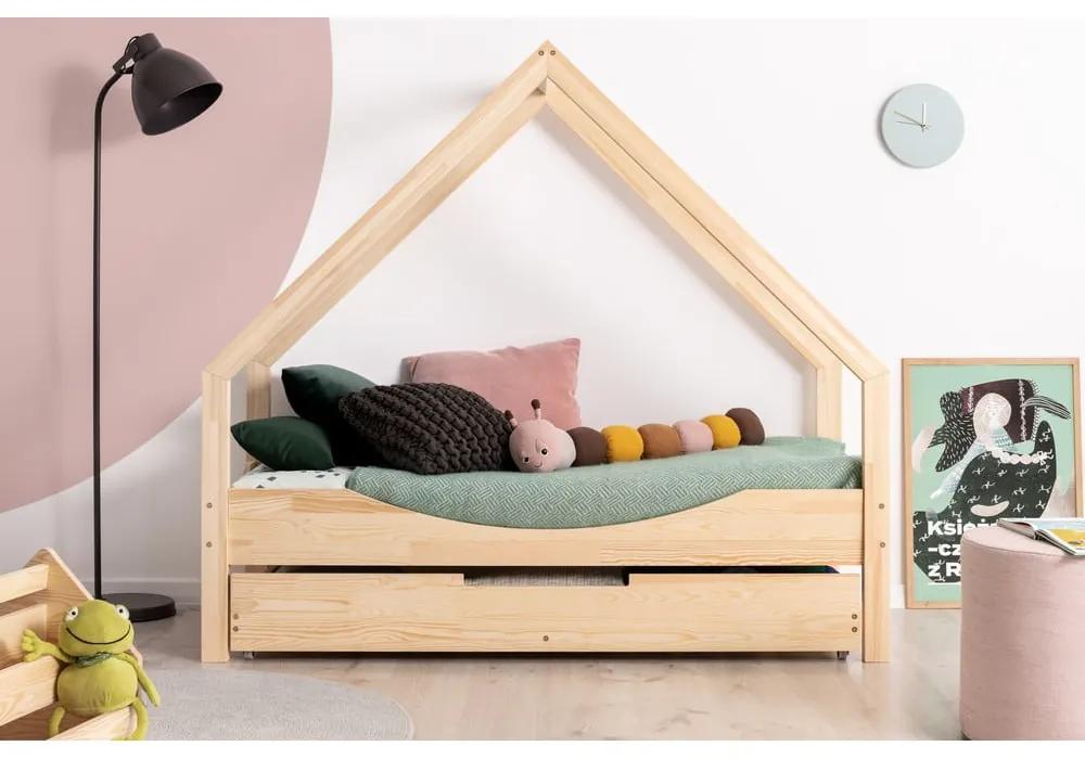 Adeko Dětská postel domeček Loca E Velikost postele: 140x90 cm Barva: dekor přírodní dřevo přírodní
