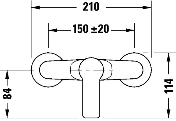 Duravit DC4230001010 - Nástěnná bidetová baterie D-CODE lesklý chrom