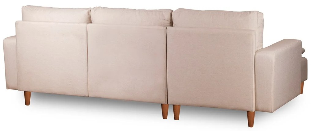 Hanah Home Rohová pohovka LUNGO krémová