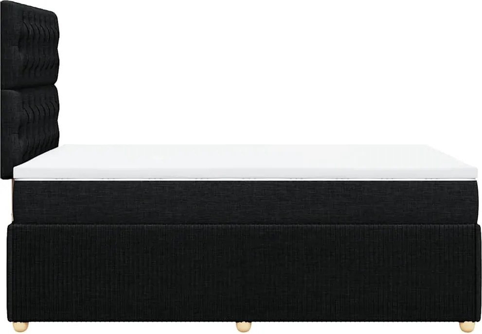 Box spring postel s matrací černá 120x190 cm textil 3294304