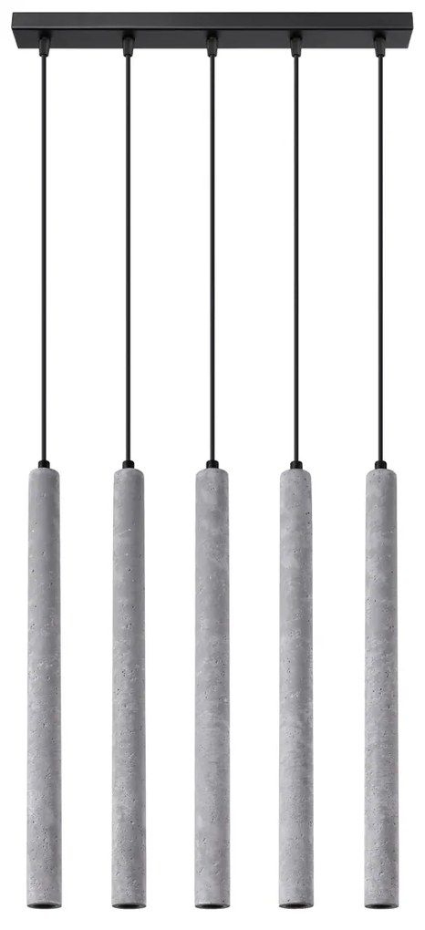 Sollux Lighting Závěsné svítidlo PASTELO 5L betonové