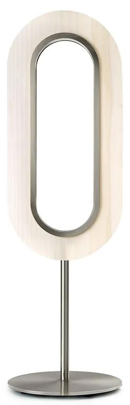 Designová LED stolní lampa Lens Oval Table  Designová LED stolní lampa Lens Oval Table Barva nohy: Matný nikl, Dekor: Slonovinově bílý