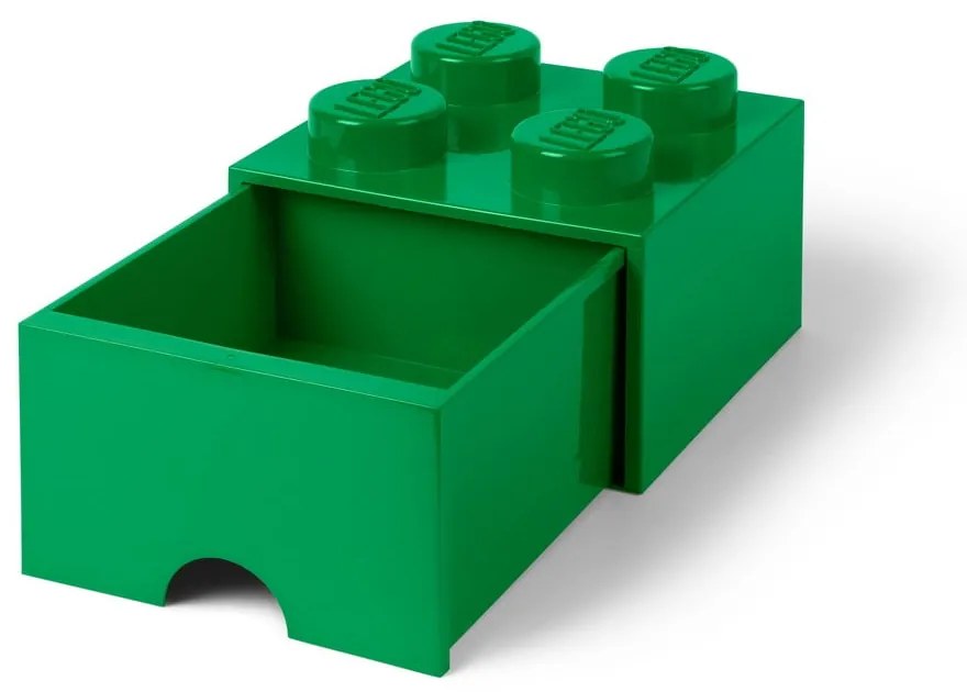Zelený úložný box s šuplíkem LEGO®