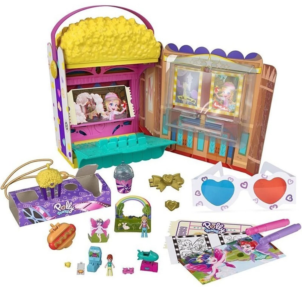 Polly pocket popcorn box s překvapením, mattel gvc96