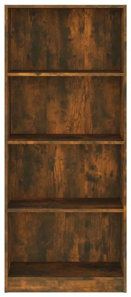 Petromila 4patrová knihovna kouřový dub 60 x 24 x 142 cm kompozitní dřevo