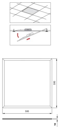 LED panel McLED Office 6060 E 40W 4000K neutrální bílá ML-413.322.32.0